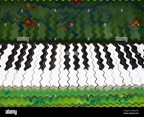 Octaves White And Black Keys On A Piano Or Grand Piano Green Deck Musical Theme Keyboard