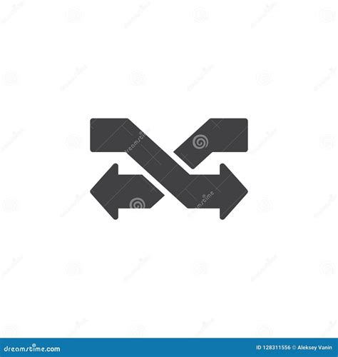 Shuffle Vector Icon Stock Vector Illustration Of Action 128311556