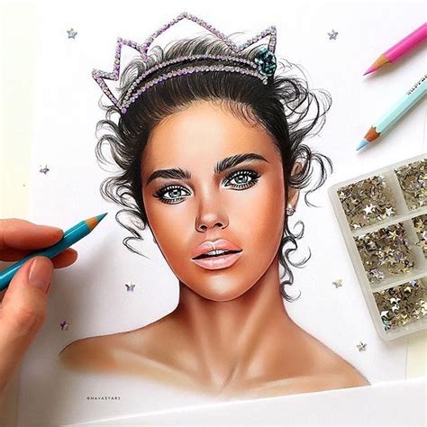 Красивые рисунки девушек от Натальи Васильевой Fashion Art