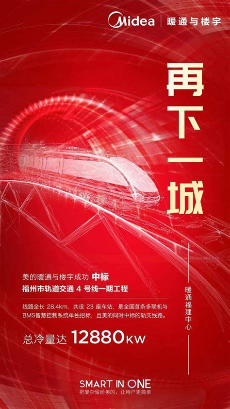 助力智慧轨交建设，美的暖通与楼宇服务福州市轨道交通4号线交通行业