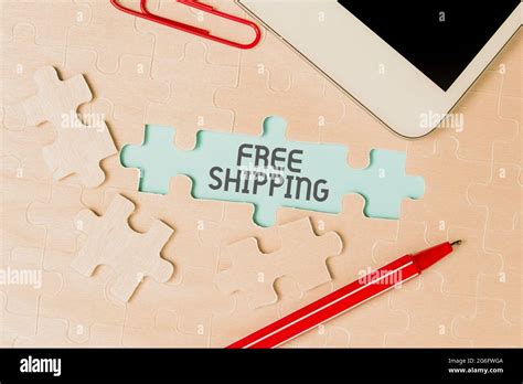 Hand Writing Sign Free Shipping Business Showcase Retailing Strategy Primarily Used To Attract