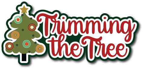 Trimming The Tree Scrapbook Page Title Sticker Scrapbook Pages