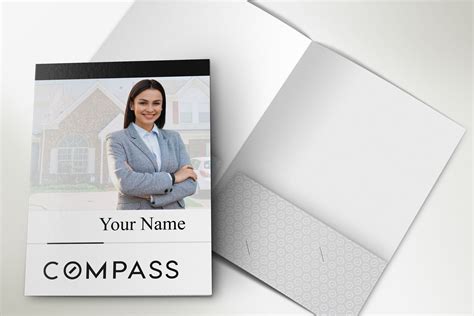Compass Custom Presentation Folder Printing With Soft Touch Laminating