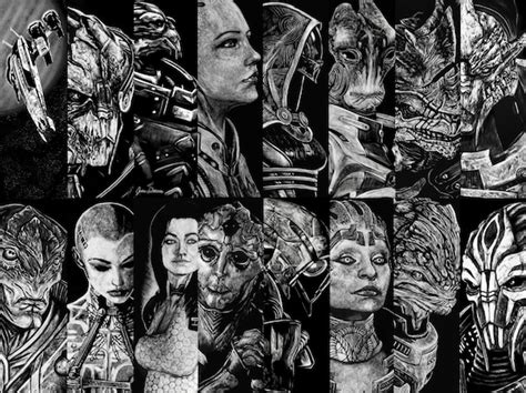 Mass Effect Cast And Normandy Metal Bookmarks Etsy