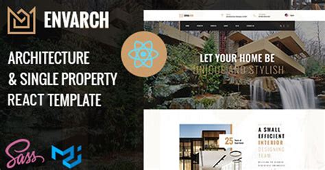 Envarch Single Property React Template Site Templates Ft Architecture And React Envato