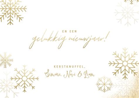 Stijlvolle Kerstkaart Fotocollage Met Gouden Kaartje2go