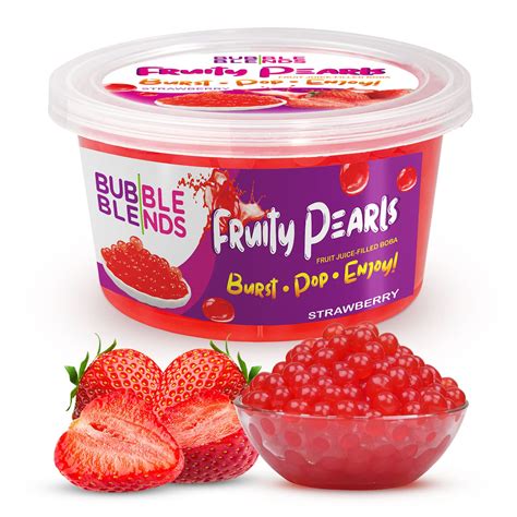 Bubble Blends Strawberry Popping Boba 1lb Popping