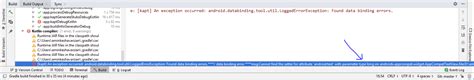 E Kapt An Exception Occurred Androiddatabindingtoolutil