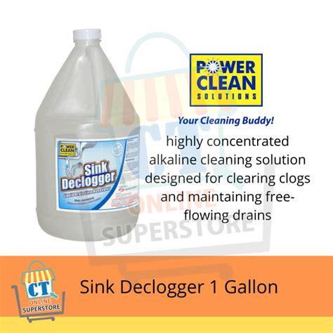 Powerclean Sink Declogger 1 Gallon Unclogging And Maintaining Your Open