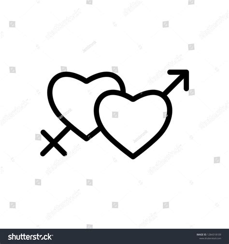 Valentine Icon Sex Symbol Gender Signage Stock Vector Royalty Free