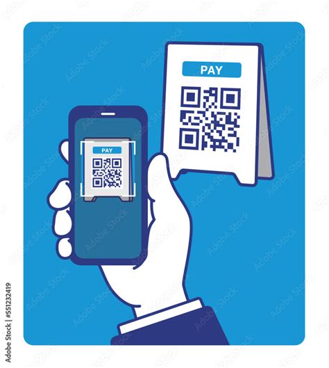 User Readable Qr Code Payment Vector Illustration Barcode Qr Code Payment Shopping Stock