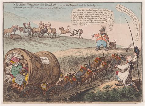 James Gillray The State Waggoner And John Bullorthe Waggon Too