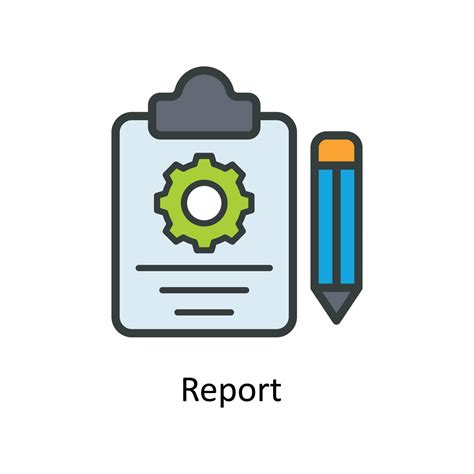 Report Vector Fill Outline Icons Simple Stock Illustration Stock