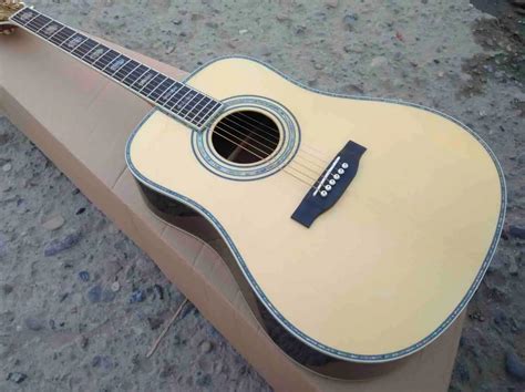 Custom Factory All Solid Wood Acoustic Guitar One Piece Of Neck Ebony