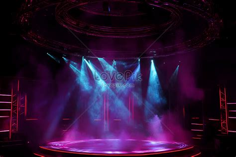 무대에서 스포트라이트