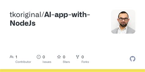github tkoriginal ai app with nodejs