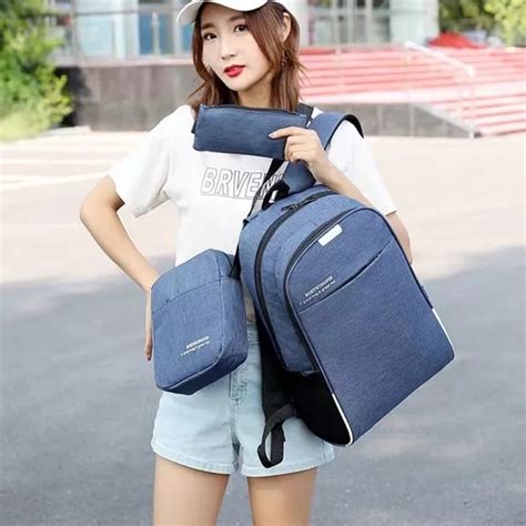 Mochila Bolsa KIT peças Masculina Feminina Escolar Notebook Conjunto peças marisa Shopee