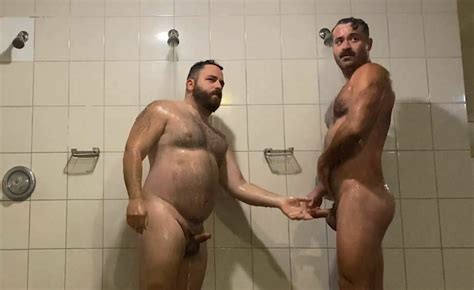 Almost Getting Caught Public Showers Sexy Bear Xhamster