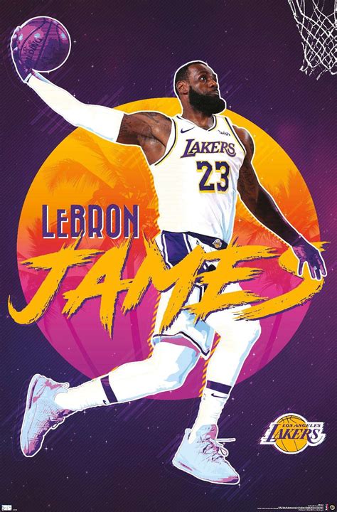 Trends International Nba Los Angeles Lakers Lebron James 20 Wall