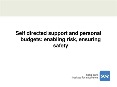 Ppt Self Directed Support And Personal Budgets Enabling Risk