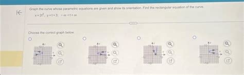 Solved Graph The Curve Whose Parametric Equations Are Given