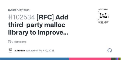 Rfc Add Third Party Malloc Library To Improve Pytorch Memory Performance On Windows · Issue