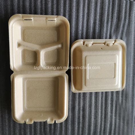 Disposable Biodegradable Foam Packaging Corn Starch Fast Food Container