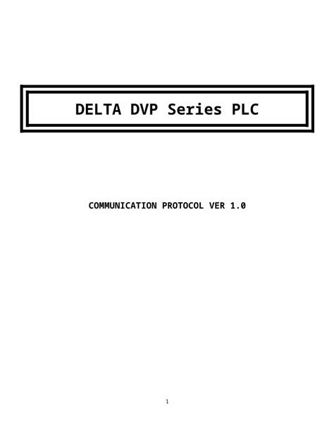 DOC DELTA PLC Modbus Protocol DOKUMEN TIPS