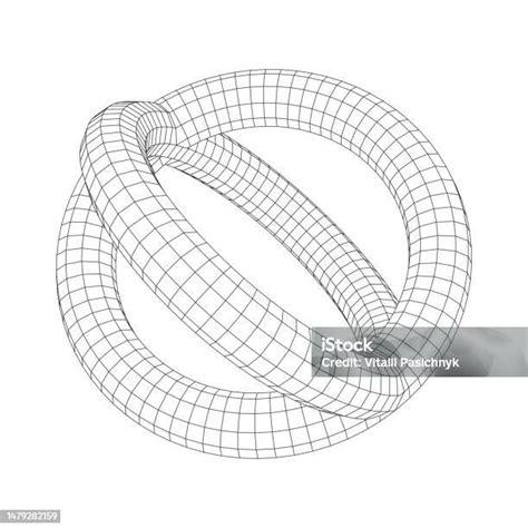 복고풍 미래형 와이어프레임 터널 3d 추상 터널 그리드 미래형 3d 포털 벡터 그림입니다 3차원 형태에 대한 스톡 벡터 아트 및