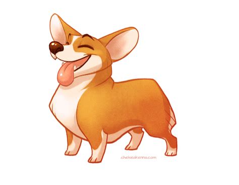 Adorable Kawaii Corgi Drawing Autogatos Corgis Chien Silverdeni