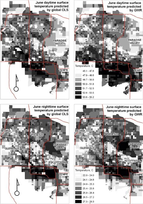 Mean Surface Temperature Predictions For 1 368 Census Block Groups From Download Scientific