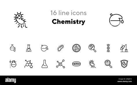 Chemistry Line Icon Set Stock Vector Image And Art Alamy