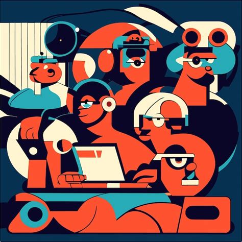 Premium Vector Imagining Progress Artistic Representation Of Diverse