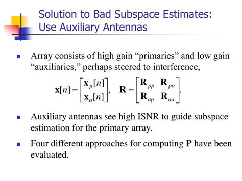 ppt subspace projection methods for rfi mitigation in radio astronomy