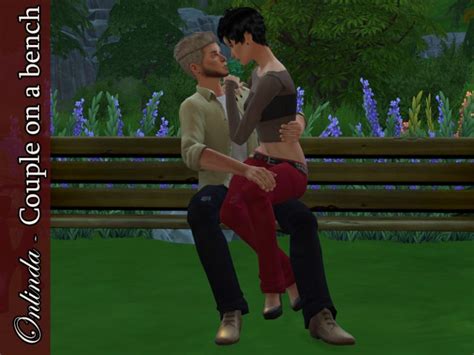 Couple On A Bench Pose Pack The Sims 4 Catalog
