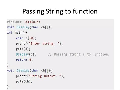 Strings In C Pptx Programming Languages Computing