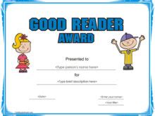 Fascinating Star Reader Certificate Template Free Sparklingstemware