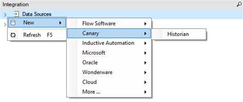 Data Source Canary Historian Flow Support