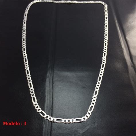 Corrente Prata Maciça 925 Masculina 60 Cm Modelo 3 E1 no Shoptime