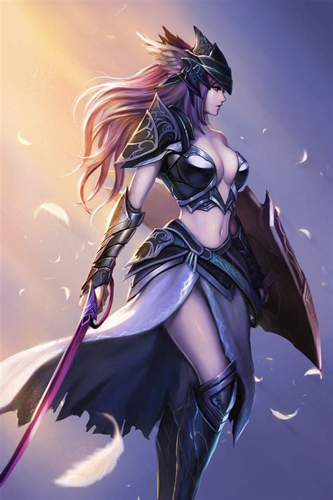 Chaosringen Original Absurdres Highres 1girl Armor Bikini Armor