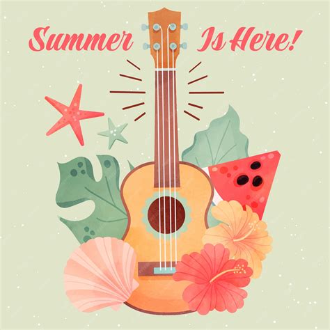 Premium Vector Watercolor Illustration For Summertime