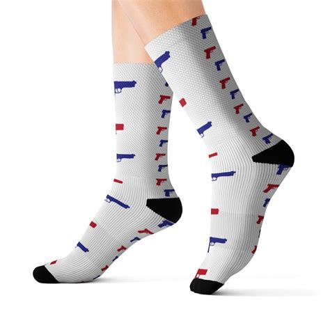 Gun Socks Patriotic Guns Socks Eye Catching Socks Pro Gun Rights