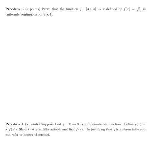 Solved Problem 6 5 Points Prove That The Function F
