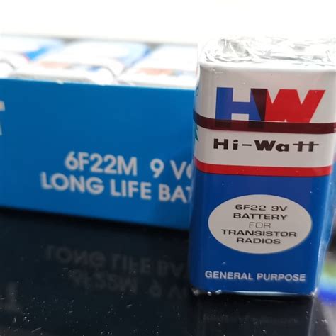 Jual Baterai 9v Battery 9 Volt Baterai Kotak Merk HW HI Watt Shopee Indonesia