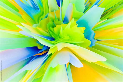 3d Extruded Abstract Of Flowing Colors By Stocksy Contributor Robert Kohlhuber Stocksy