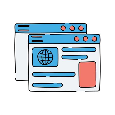 Multiple Web Pages Overlapping Browser Windows Symbolizing Multitab