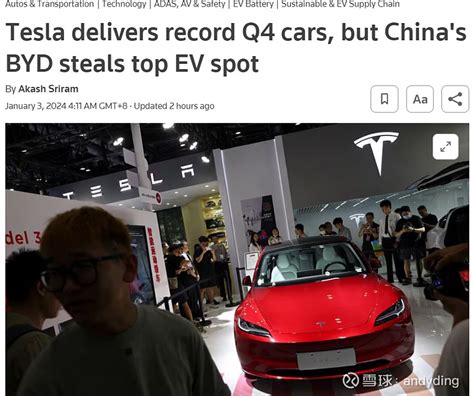 特斯拉tsla 比亚迪sz002594 恭喜 特斯拉 又取得创纪录的全年业绩，尽管被全世界媒体广泛报道， 雪球