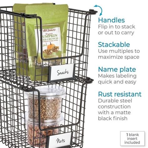 Classico Stackable Basket Black