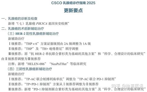 最全《csco乳腺癌诊疗指南2025》基因检测内容，看这一篇就够了 知乎
