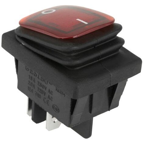 SJLERST 4PCS 220V Interrupteur à Bascule ON OFF DPST 4 Broches Arrêt